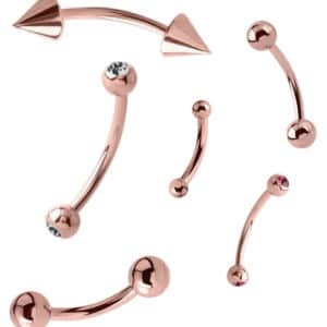 Rose Gold Curved Barbells Archives - Body Jewellery Shop